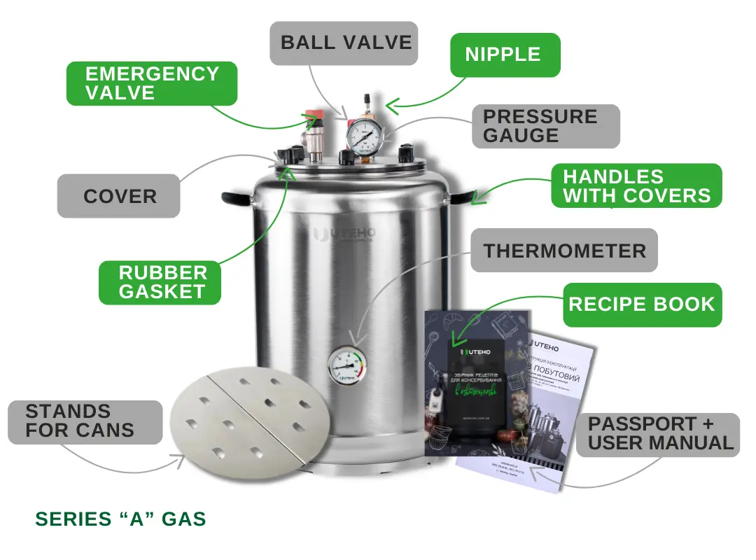 Gas autoclave A-8 for 8 cans to buy inexpensively in Ukraine UkrPromTech